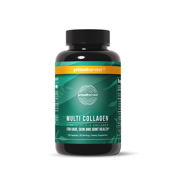 Primal Multi Collagen capsules Type I, II, III, V & X 🥇
